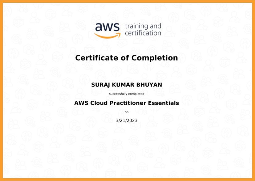 SURAJ KUMAR BHUYAN on LinkedIn: #aws #traning #certificate SURAJ KUMAR BHUYAN on LinkedIn: #aws #traning #certificate