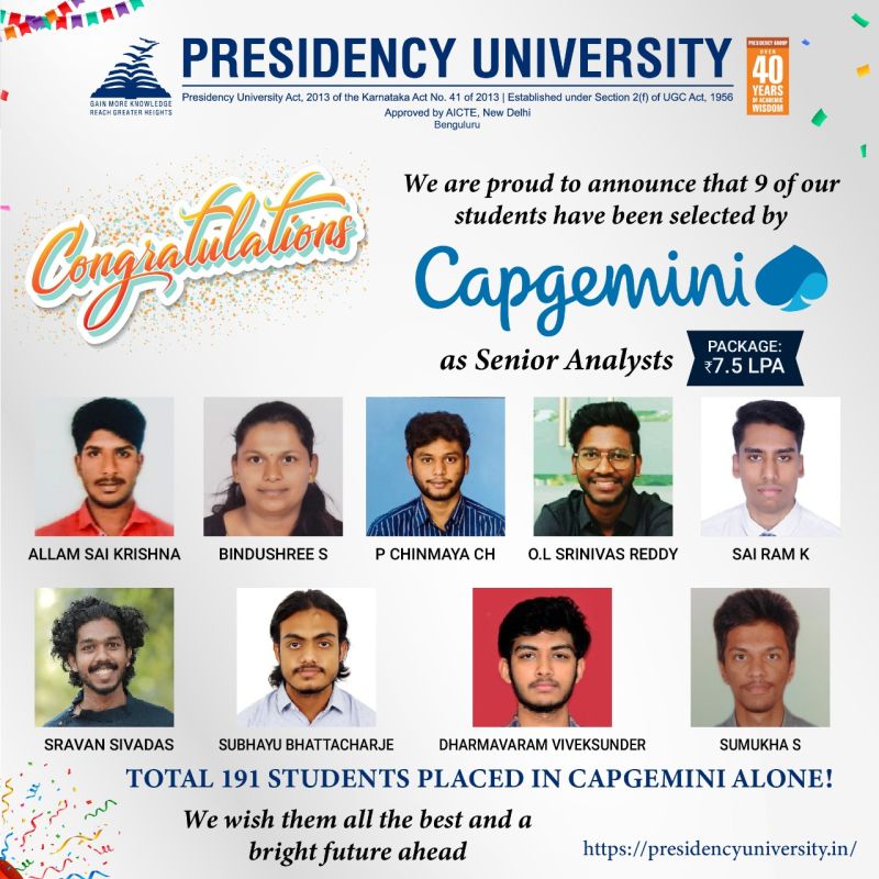 Presidency University Bangalore on LinkedIn: #campusplacement # ... Presidency University Bangalore on LinkedIn: #campusplacement # ...