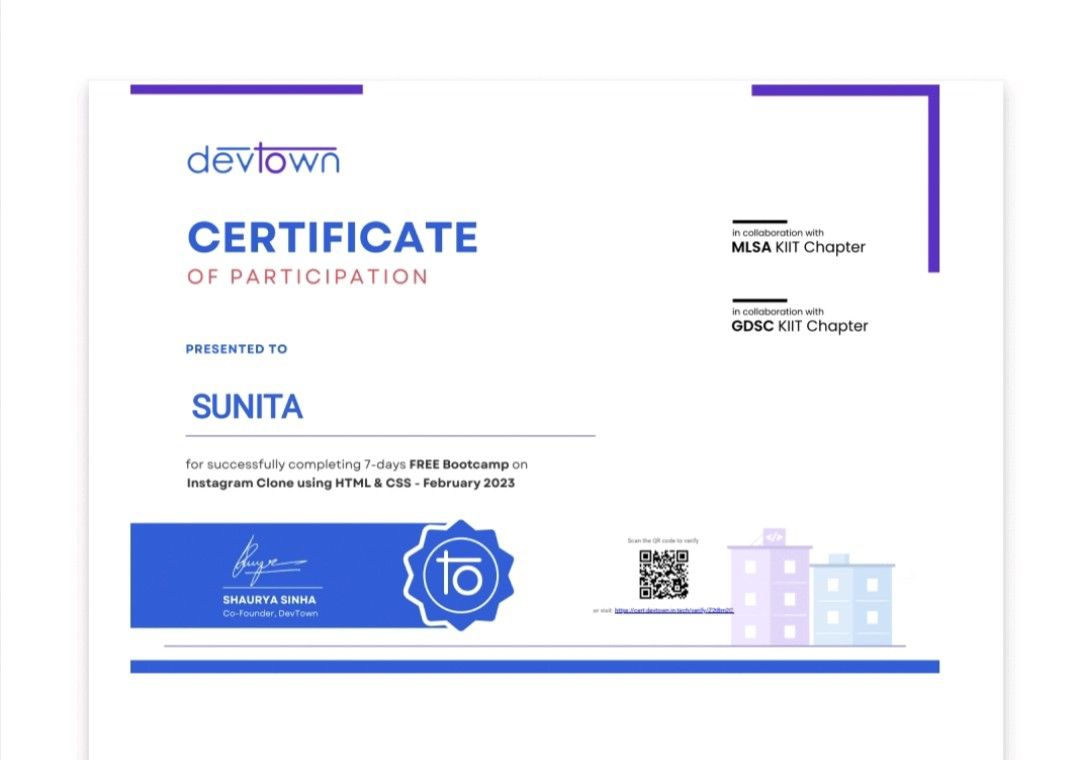 Sunita . on LinkedIn: #html #css #instagram #connections #devtown Sunita . on LinkedIn: #html #css #instagram #connections #devtown