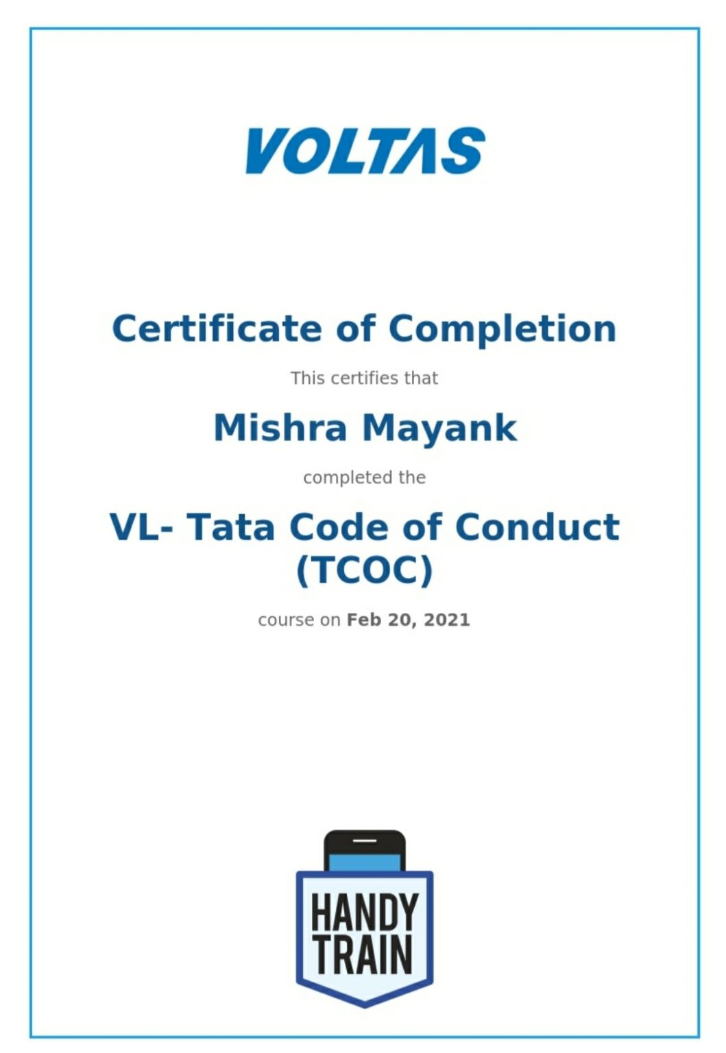 Mayank Mishra on LinkedIn: #voltas #tata #handy Mayank Mishra on LinkedIn: #voltas #tata #handy