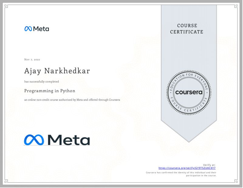 Ajay Narkhedkar on LinkedIn: #python #python #experience #success #meta ... Ajay Narkhedkar on LinkedIn: #python #python #experience #success #meta ...