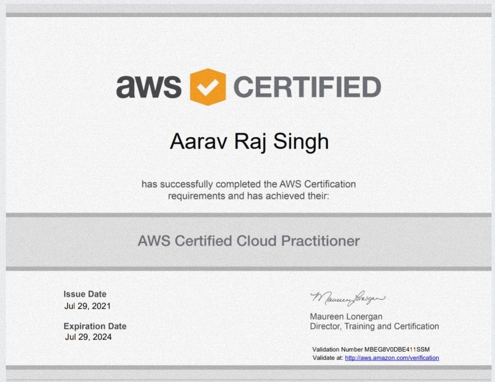Aarav Raj Singh on LinkedIn: #aws #certification #cloud # ... Aarav Raj Singh on LinkedIn: #aws #certification #cloud # ...