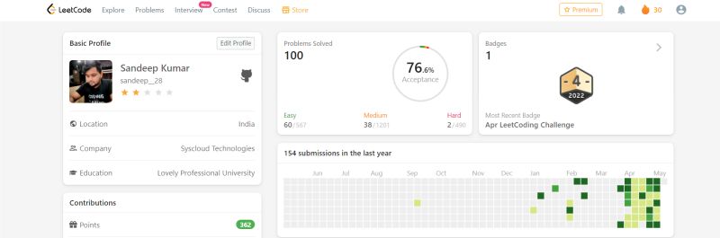 Sandeep Kumar on LinkedIn: #leetcode #consistency #problemsolving # ... Sandeep Kumar on LinkedIn: #leetcode #consistency #problemsolving # ...