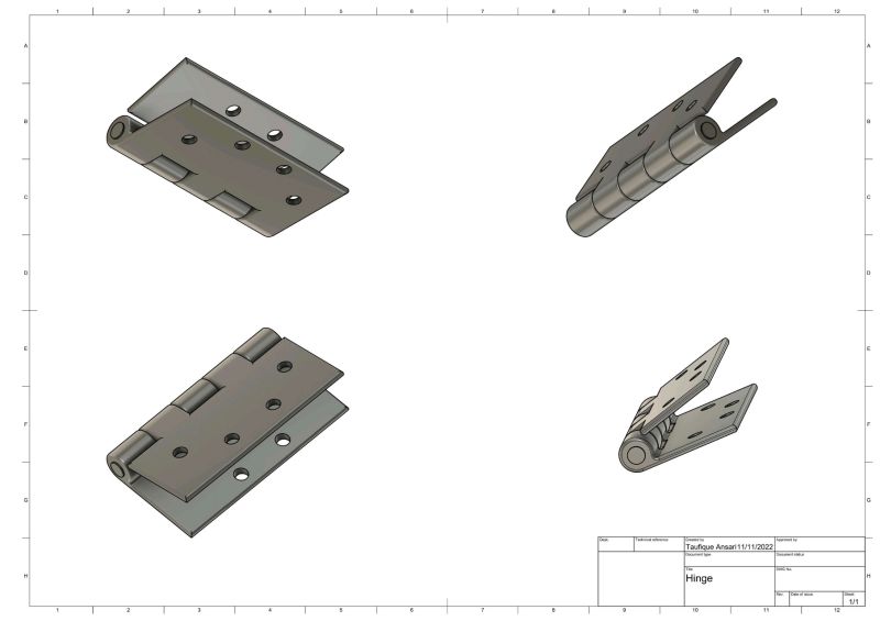 Taufique Ansari on LinkedIn: Hinge 3D Model Using Autodesk Fusion 360 Taufique Ansari on LinkedIn: Hinge 3D Model Using Autodesk Fusion 360
