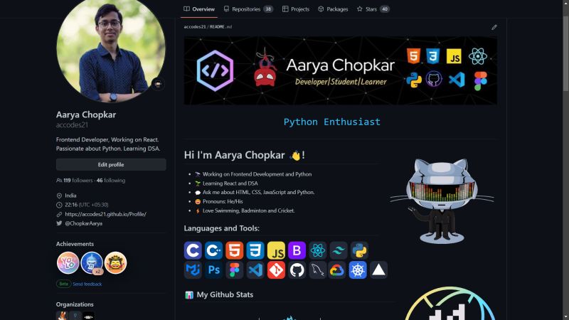 Aarya Chopkar on LinkedIn: #work #developer #tech #github Aarya Chopkar on LinkedIn: #work #developer #tech #github