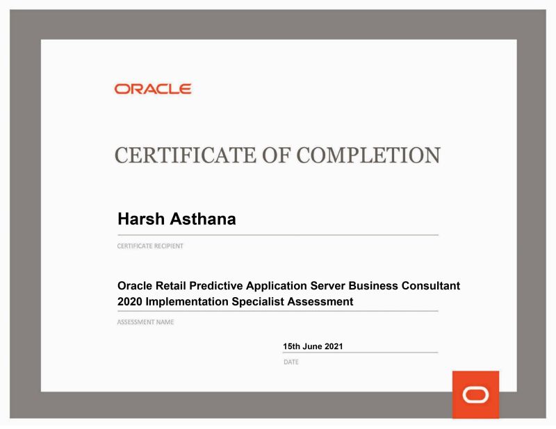 Harsh Asthana on LinkedIn: #oracle #rpas Harsh Asthana on LinkedIn: #oracle #rpas