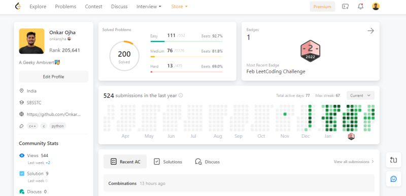 Onkar ojha on LinkedIn: #leetcode #problemsolving #dsa #consistency ... Onkar ojha on LinkedIn: #leetcode #problemsolving #dsa #consistency ...