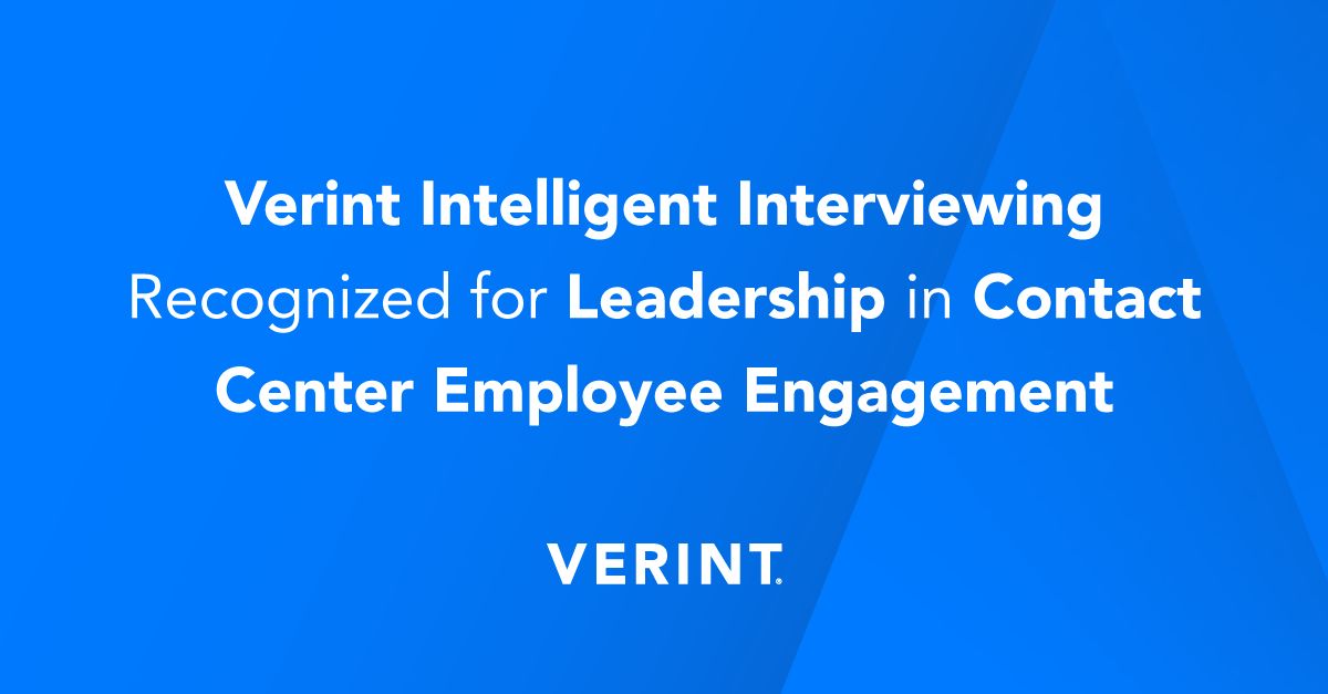Verint on LinkedIn: “Verint Intelligent Interviewing is a solid example ... Verint on LinkedIn: “Verint Intelligent Interviewing is a solid example ...