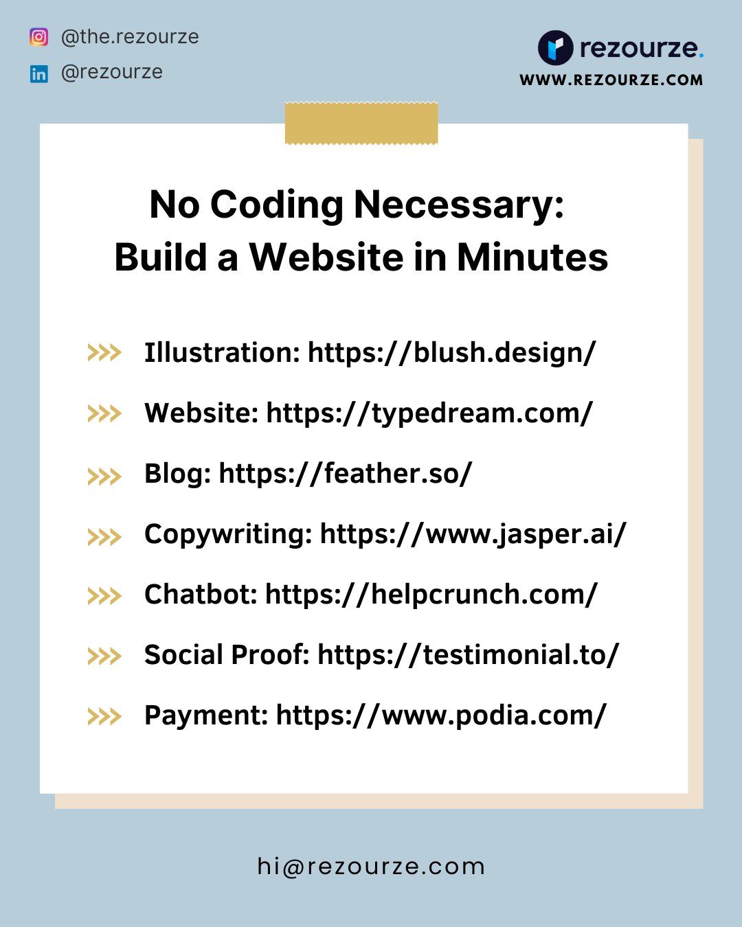 Rezourze on LinkedIn: #nocode #website #development #business #websites ... Rezourze on LinkedIn: #nocode #website #development #business #websites ...