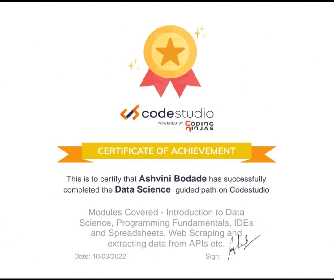 Ashvini Bodade on LinkedIn: #codestudio #codingninjas #coding #python # ... Ashvini Bodade on LinkedIn: #codestudio #codingninjas #coding #python # ...