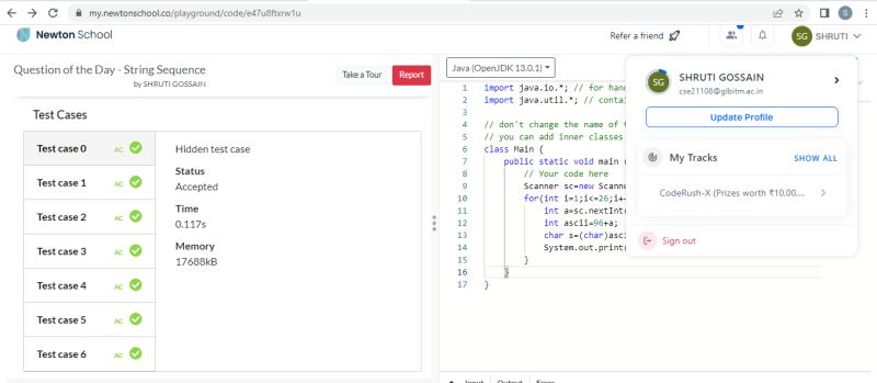 SHRUTI GOSSAIN on LinkedIn: #java #day24 #30daysofcode #community # ... SHRUTI GOSSAIN on LinkedIn: #java #day24 #30daysofcode #community # ...