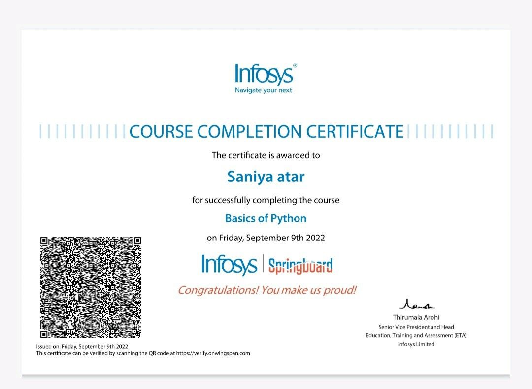 Saniya Atar on LinkedIn: #python #pythonprogramming Saniya Atar on LinkedIn: #python #pythonprogramming