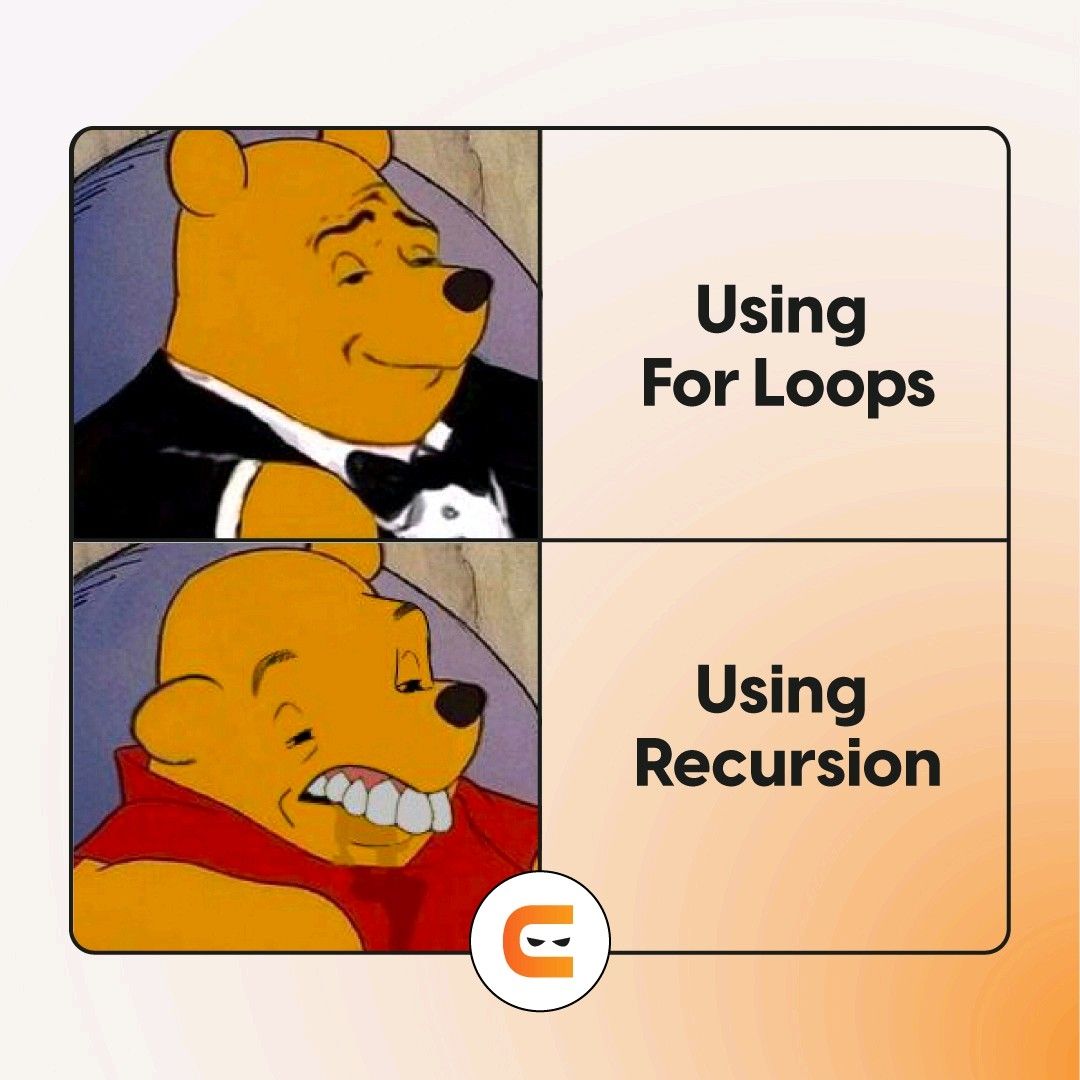 Coding Ninjas on LinkedIn: #recursion #forloop #codingmemes # ... Coding Ninjas on LinkedIn: #recursion #forloop #codingmemes # ...