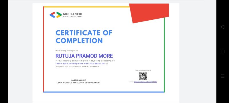 Rutuja M. on LinkedIn: #webdevelopment #react #reactjs #shapeai Rutuja M. on LinkedIn: #webdevelopment #react #reactjs #shapeai