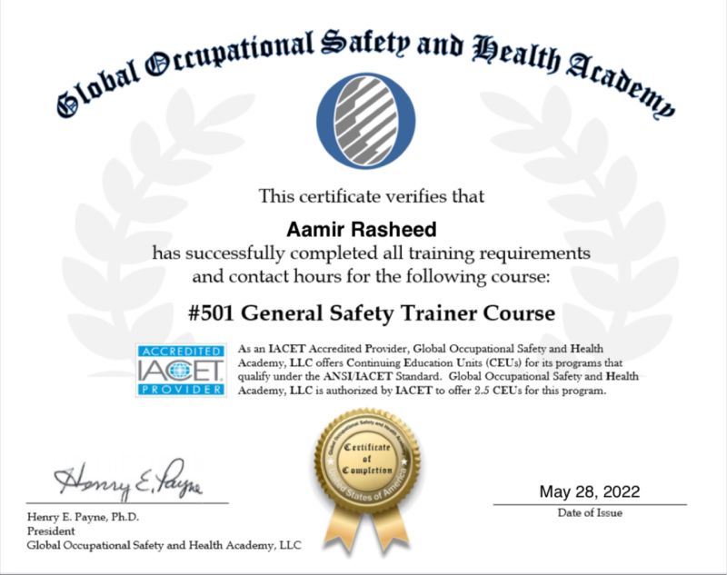 Aamir Rasheed (CFPS,CMIOSH,CSM,MIIRSM,PM ASSP) on LinkedIn: # ... Aamir Rasheed (CFPS,CMIOSH,CSM,MIIRSM,PM ASSP) on LinkedIn: # ...