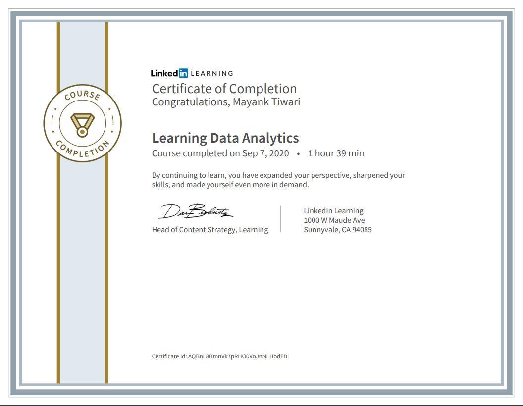 Mayank Tiwari on LinkedIn: #learning #dataanalytics Mayank Tiwari on LinkedIn: #learning #dataanalytics