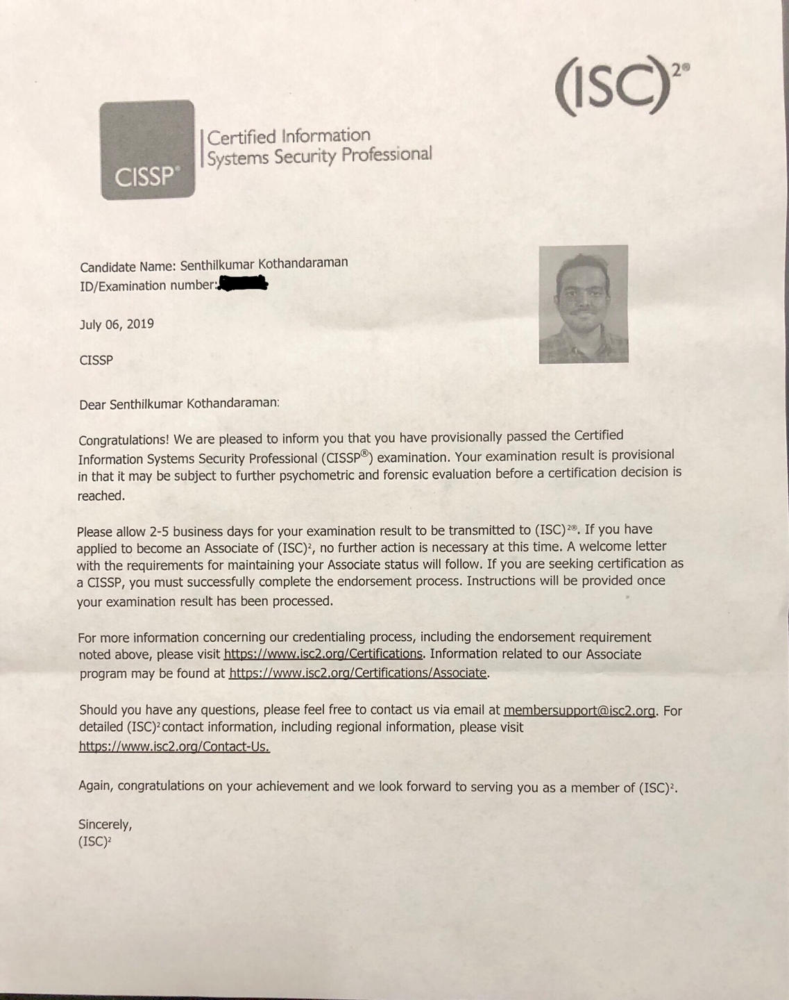 Senthil Kothandaraman on LinkedIn: Finally !! CISSP Prabh Nair Thank ... Senthil Kothandaraman on LinkedIn: Finally !! CISSP Prabh Nair Thank ...