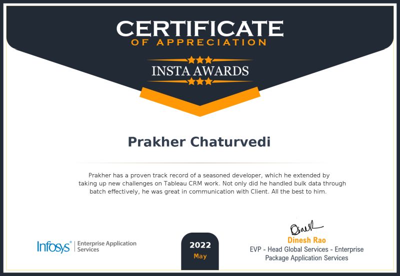 Prakher Chaturvedi on LinkedIn: #infosys | 24 comments Prakher Chaturvedi on LinkedIn: #infosys | 24 comments