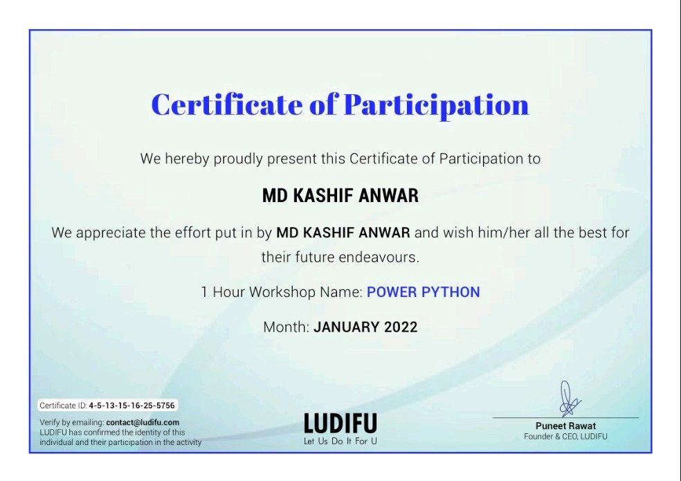 Md Kashif A. on LinkedIn: #python #powerpython Md Kashif A. on LinkedIn: #python #powerpython