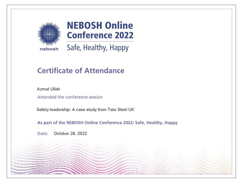 Azmat Ullah (CM-OSHAS GRADIOSH OSHAD) on LinkedIn: #nebosh Azmat Ullah (CM-OSHAS GRADIOSH OSHAD) on LinkedIn: #nebosh