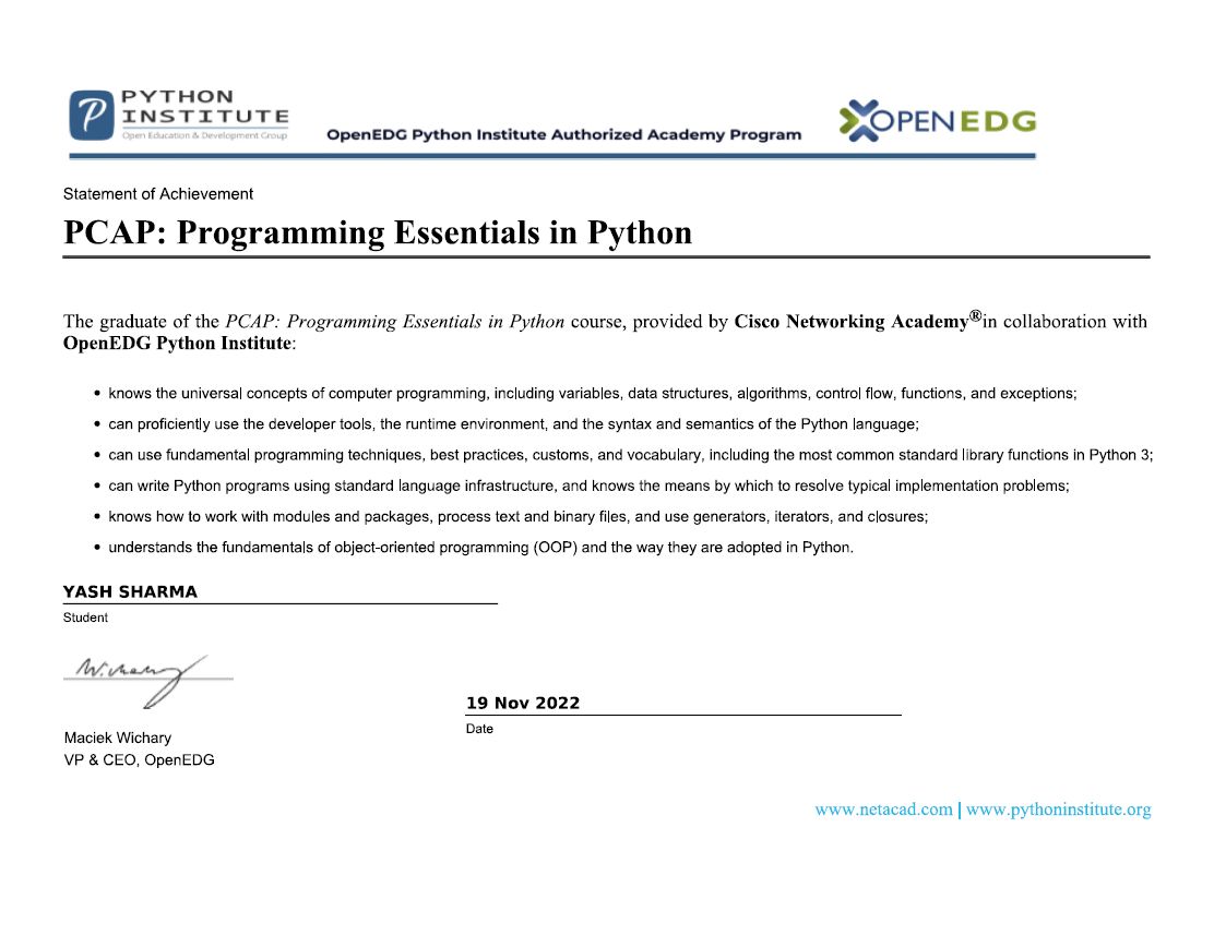 Yash Sharma on LinkedIn: #connections #programming #python #share Yash Sharma on LinkedIn: #connections #programming #python #share