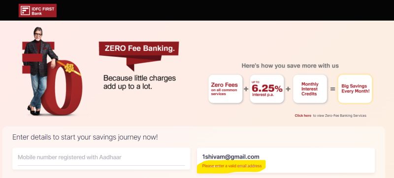 Shivam Sharma on LinkedIn: Hi IDFC FIRST Bank There is bug while ... Shivam Sharma on LinkedIn: Hi IDFC FIRST Bank There is bug while ...