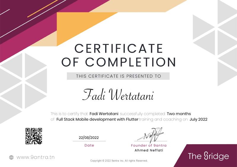 Fadi Wertatani on LinkedIn: #internship #flutter #mobile #9antra # ... Fadi Wertatani on LinkedIn: #internship #flutter #mobile #9antra # ...