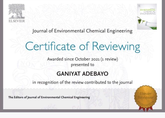 Ganiyat Olusola Adebayo, Ph.D. on LinkedIn: #reviewer Ganiyat Olusola Adebayo, Ph.D. on LinkedIn: #reviewer