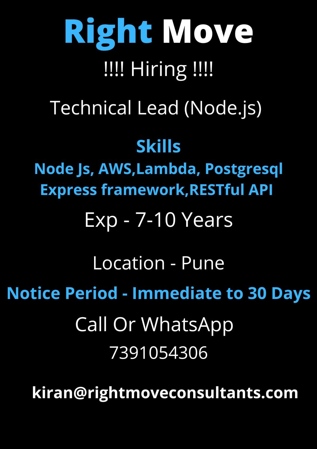 Kiran P on LinkedIn: #hiringnow #nodejs Kiran P on LinkedIn: #hiringnow #nodejs