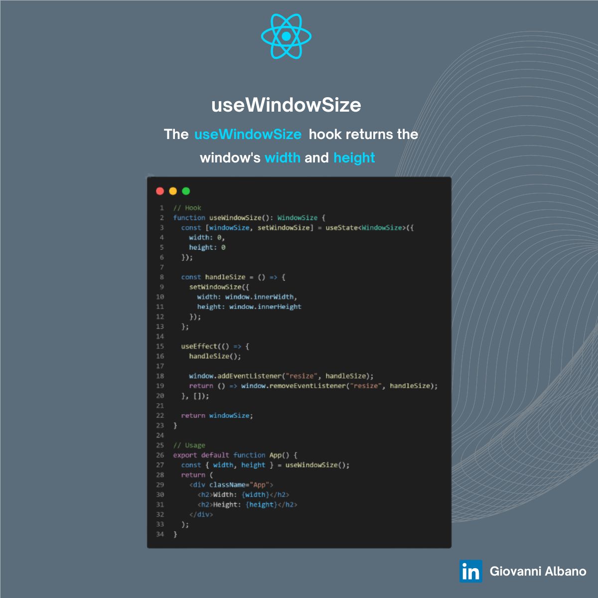 Giovanni Albano on LinkedIn: #react #typescript #javascript #hook # ... Giovanni Albano on LinkedIn: #react #typescript #javascript #hook # ...
