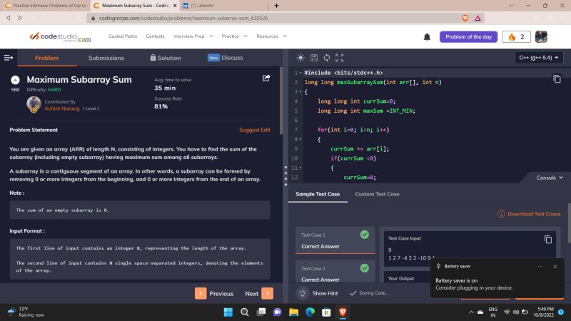 Aryan Verma on LinkedIn: #day3 #30daysofdsa #coding #dsa #codestudio # ... Aryan Verma on LinkedIn: #day3 #30daysofdsa #coding #dsa #codestudio # ...