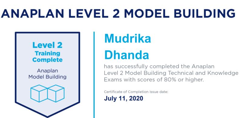 Mudrika Dhanda on LinkedIn: #anaplan #anaplanacademy Mudrika Dhanda on LinkedIn: #anaplan #anaplanacademy