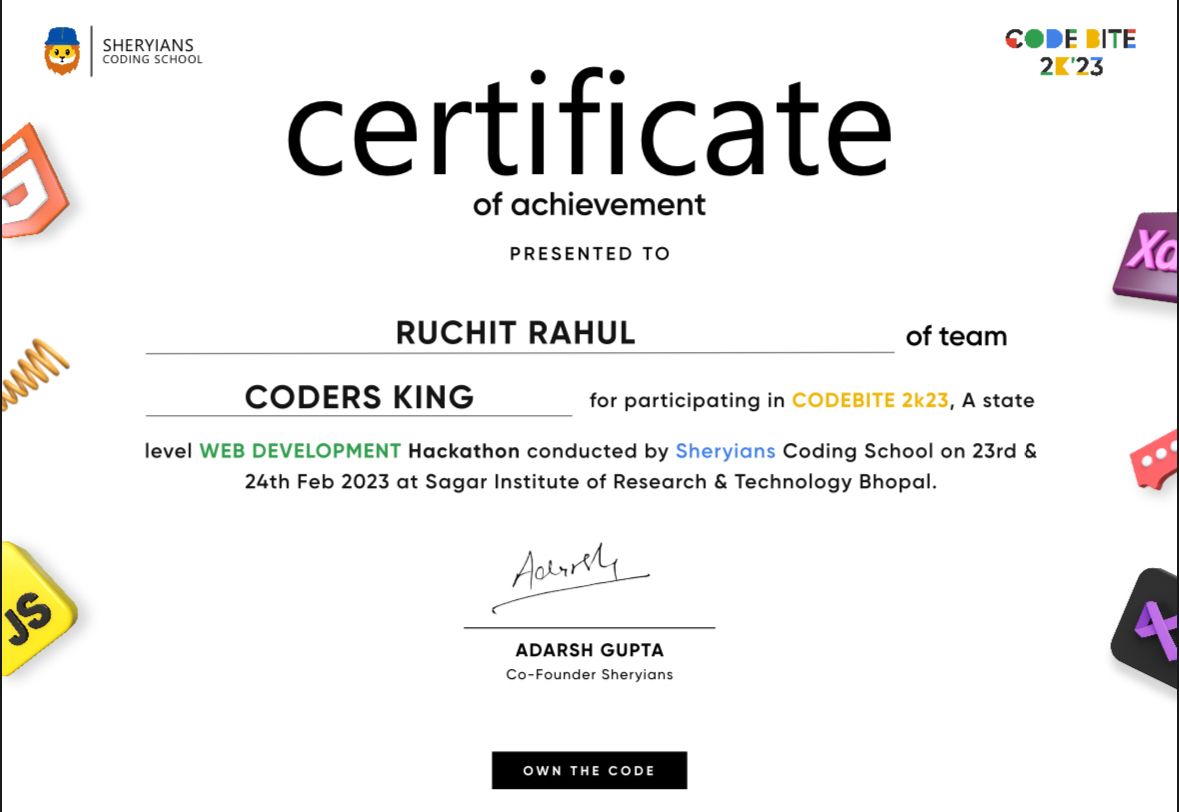 Ruchit Rahul on LinkedIn: #ownthecode #sheryians #codebite #2k23 # ... Ruchit Rahul on LinkedIn: #ownthecode #sheryians #codebite #2k23 # ...