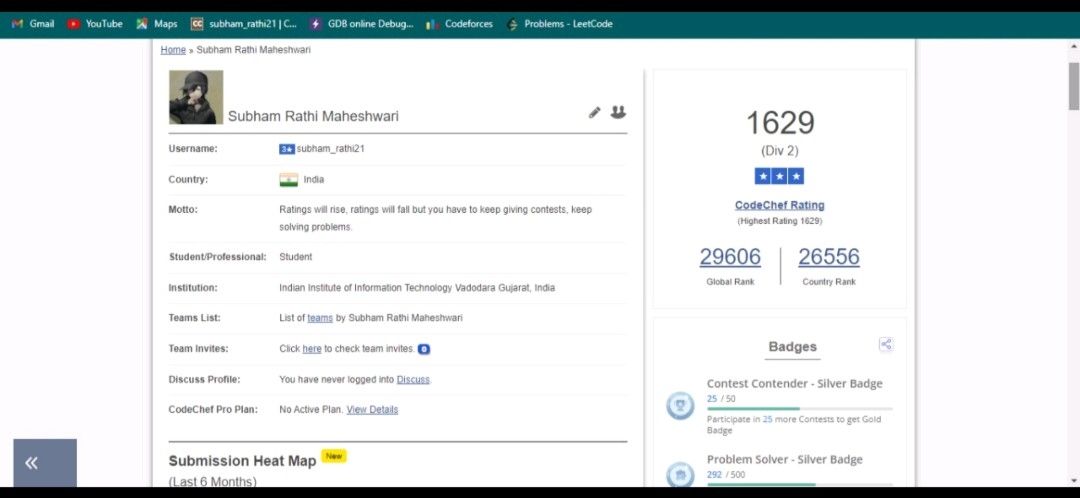 Subham Maheshwari on LinkedIn: #coder #codechef #java #engineering #cse ... Subham Maheshwari on LinkedIn: #coder #codechef #java #engineering #cse ...