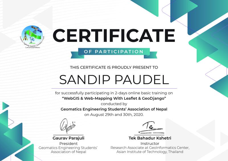 Sandip Paudel on LinkedIn: Added a new skill of web mapping and WebGIS ... Sandip Paudel on LinkedIn: Added a new skill of web mapping and WebGIS ...