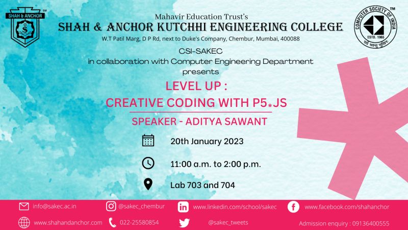 Shah And Anchor Kutchhi Engineering College on LinkedIn: CSI-SAKEC in ... Shah And Anchor Kutchhi Engineering College on LinkedIn: CSI-SAKEC in ...