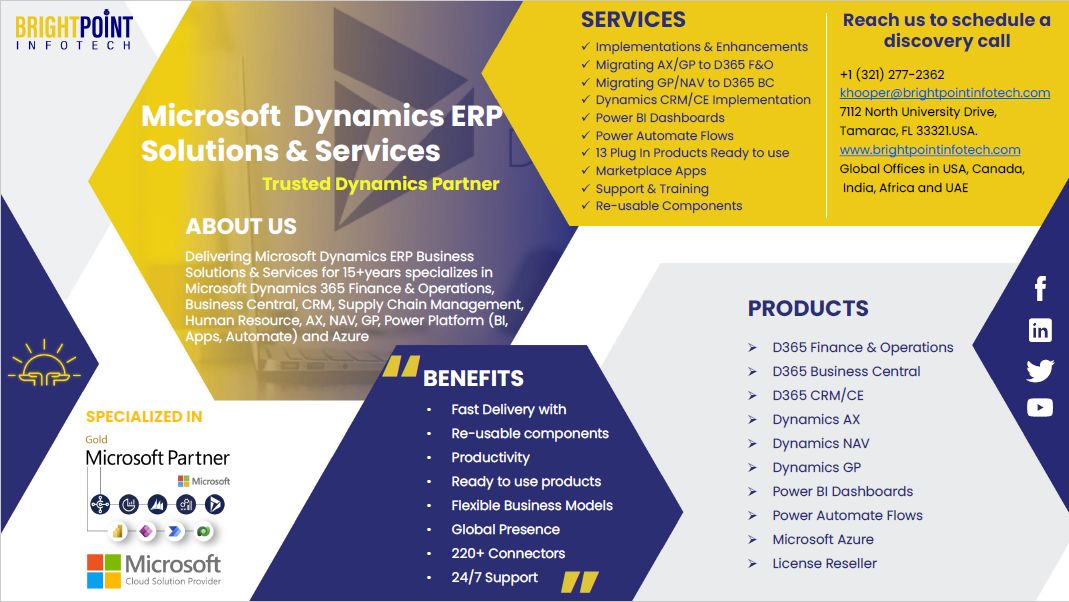 Brightpoint Infotech | Microsoft Dynamics Solutions Partner on LinkedIn ... Brightpoint Infotech | Microsoft Dynamics Solutions Partner on LinkedIn ...