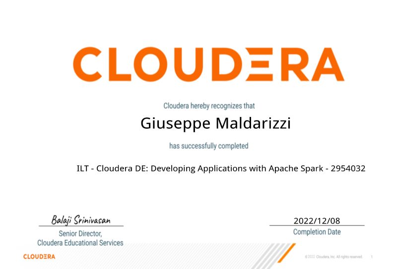 Giuseppe Maldarizzi on LinkedIn: #cloudera #spark #bigdata #cdp # ... Giuseppe Maldarizzi on LinkedIn: #cloudera #spark #bigdata #cdp # ...