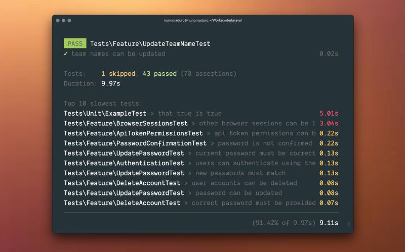 Nuno Maduro on LinkedIn: Spice up your testing game with Laravel 10's ... Nuno Maduro on LinkedIn: Spice up your testing game with Laravel 10's ...