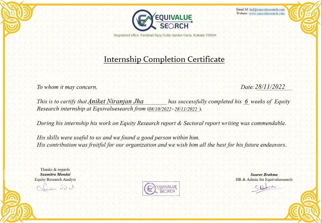 Aniket Jha on LinkedIn: #internship Aniket Jha on LinkedIn: #internship