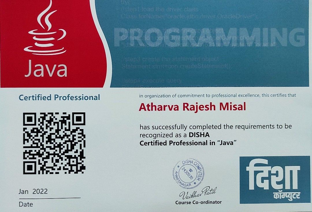 Atharva Misal on LinkedIn: #java #javaprogramming #corejava Atharva Misal on LinkedIn: #java #javaprogramming #corejava