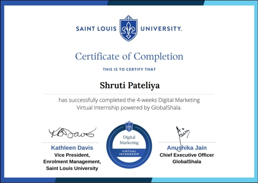 Shruti Pateliya on LinkedIn: #virtualinternship | 12 comments Shruti Pateliya on LinkedIn: #virtualinternship | 12 comments