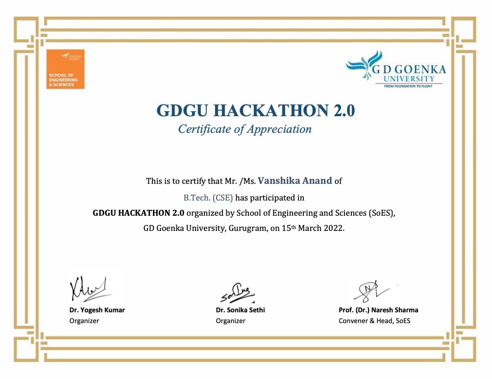Vanshika Anand on LinkedIn: #smartindianhackathon #aiinnovation # ... Vanshika Anand on LinkedIn: #smartindianhackathon #aiinnovation # ...