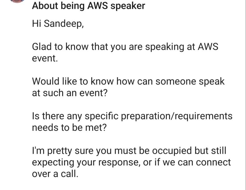 Sandip Das on LinkedIn: #aws #cloud #devops #speaker #community Sandip Das on LinkedIn: #aws #cloud #devops #speaker #community