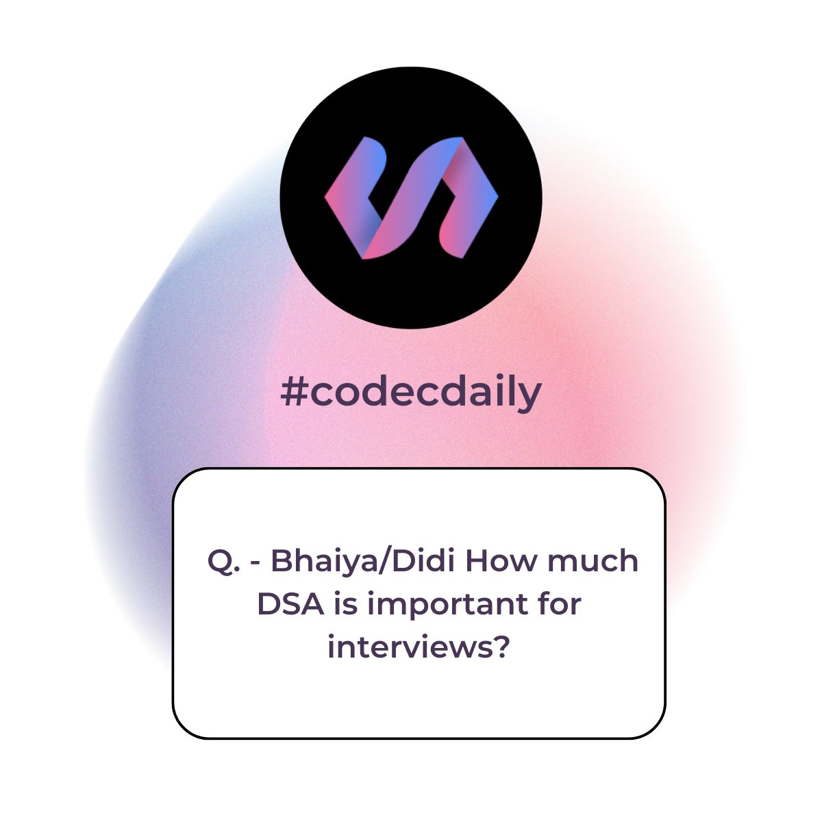 CODEC (The Coding Club) on LinkedIn: #codecdaily #codec #programming # ... CODEC (The Coding Club) on LinkedIn: #codecdaily #codec #programming # ...