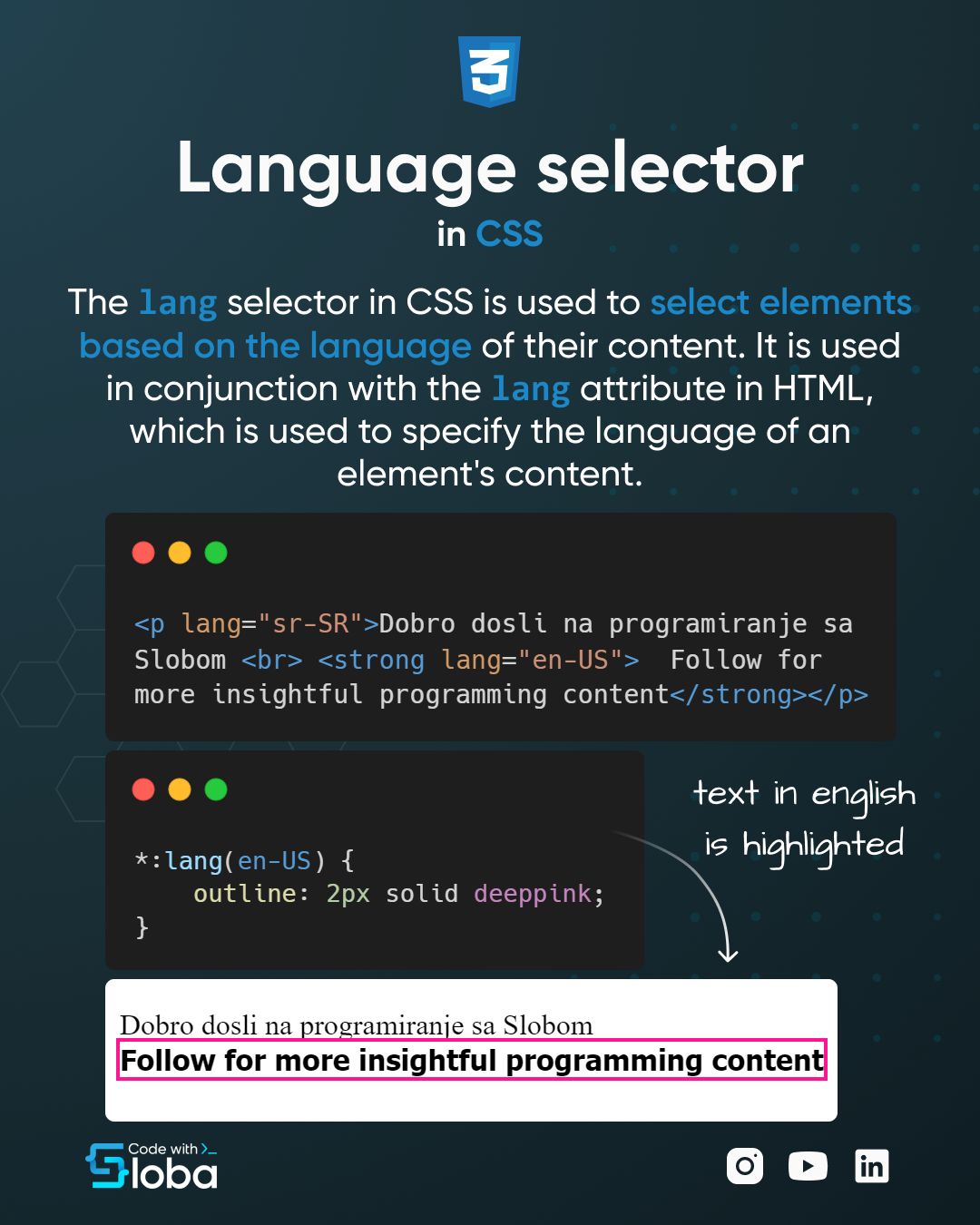 Slobodan Gajić on LinkedIn: #codewithsloba #programming #css Slobodan Gajić on LinkedIn: #codewithsloba #programming #css