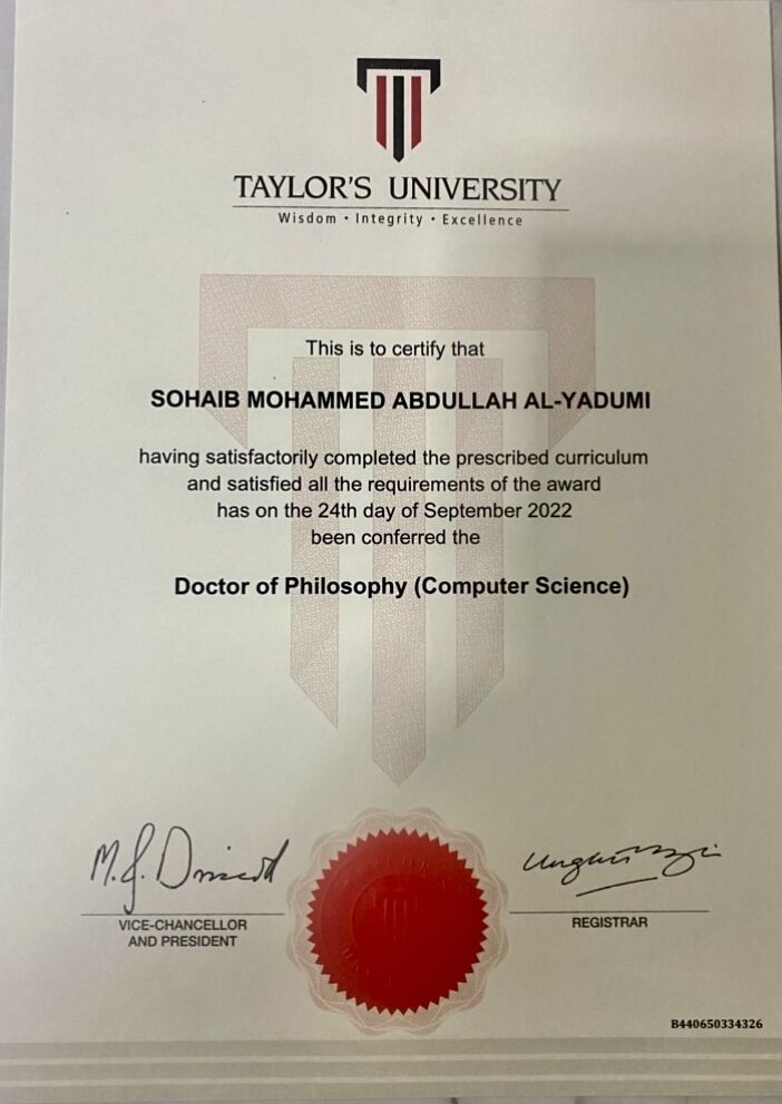 Sohaib Al-Yadumi , PhD on LinkedIn: #phd #computerscience #research # ... Sohaib Al-Yadumi , PhD on LinkedIn: #phd #computerscience #research # ...