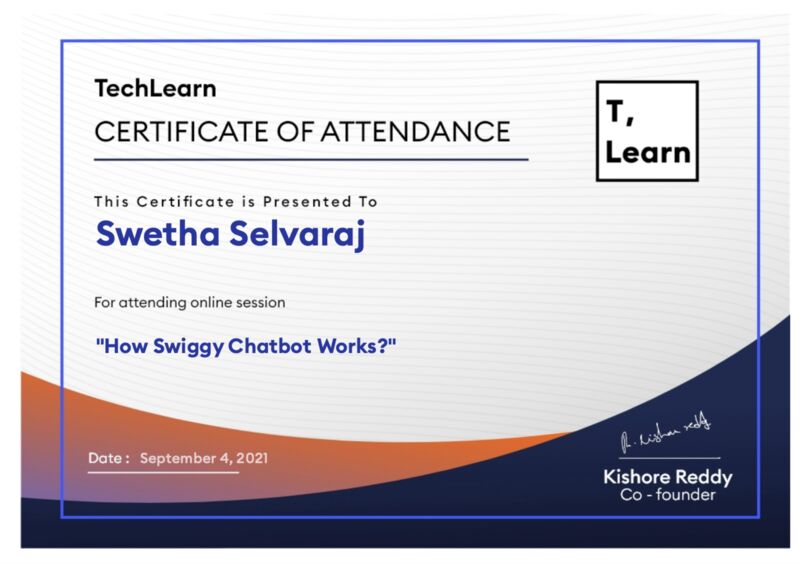 Swetha Selvaraj on LinkedIn: #thankyou #swiggychatbot Swetha Selvaraj on LinkedIn: #thankyou #swiggychatbot