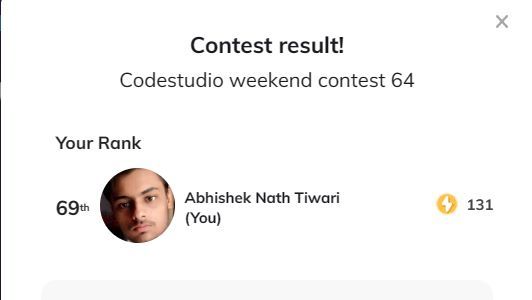 Abhishek Nath Tiwari on LinkedIn: #coding #competitiveprogramming # ... Abhishek Nath Tiwari on LinkedIn: #coding #competitiveprogramming # ...