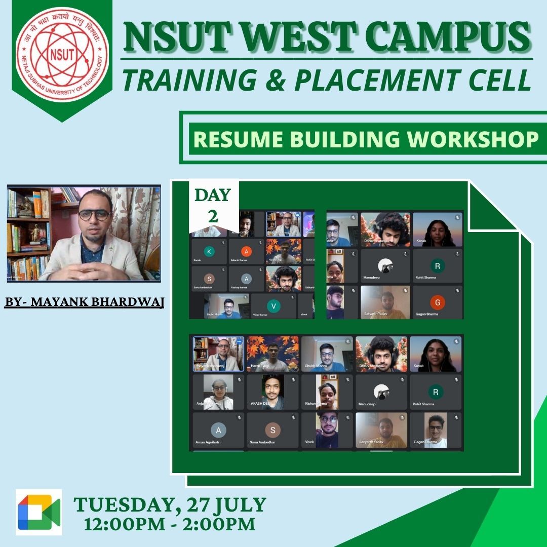 NSUT West Campus Training and Placements on LinkedIn: #training # ... NSUT West Campus Training and Placements on LinkedIn: #training # ...